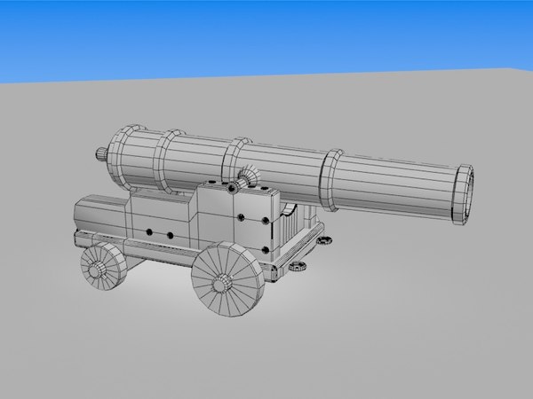 historic cannon 3d model