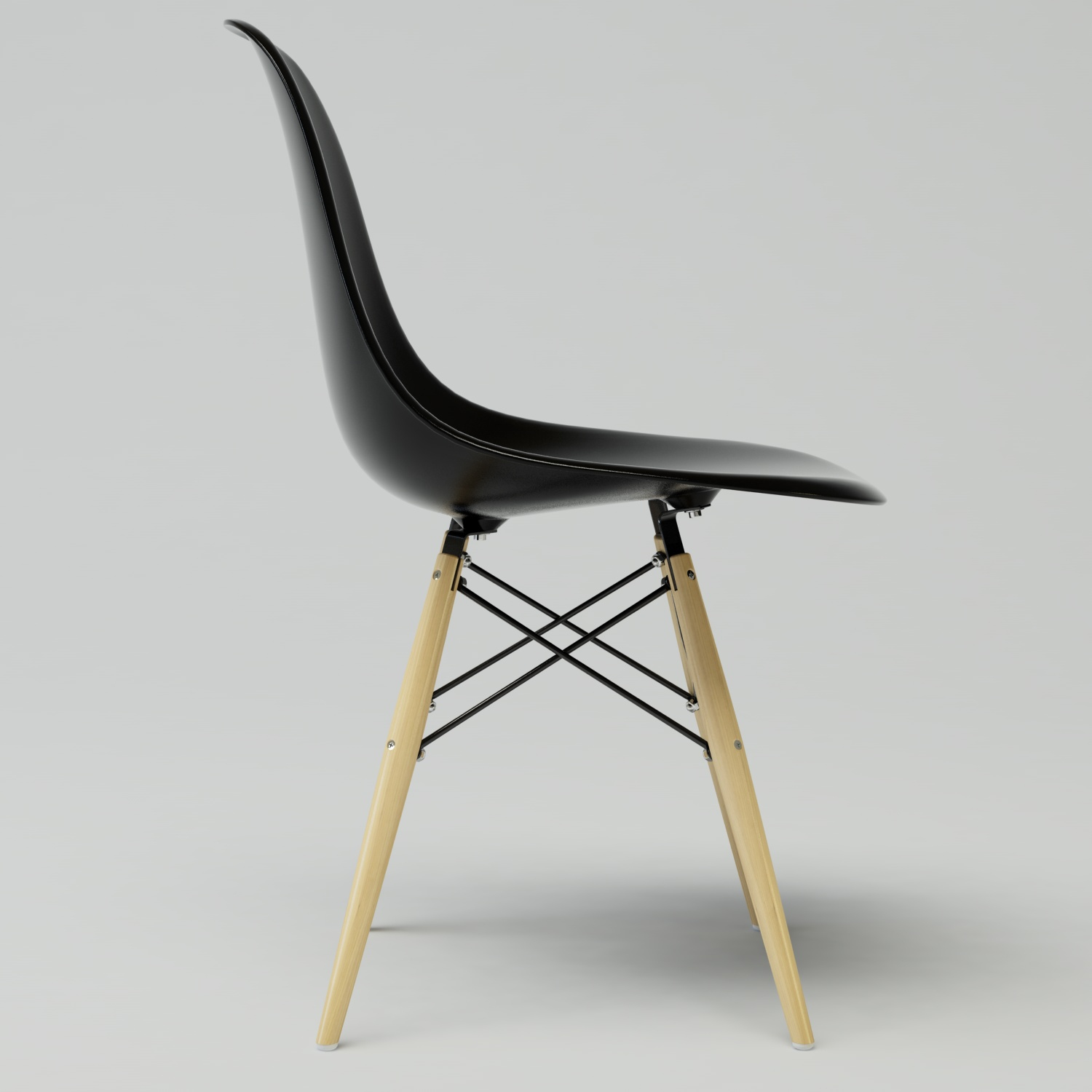 eames plastic chair dsw 3d model