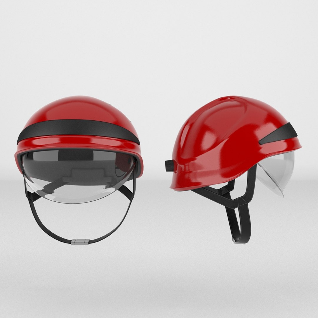 3d model of firefighter helmet