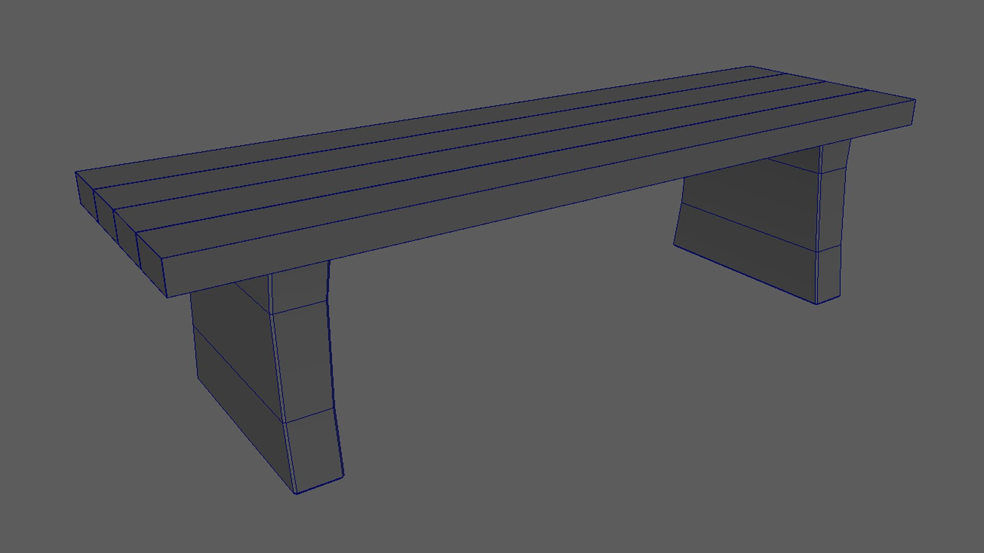 3D Low Poly Bench 02 Model - TurboSquid 2411431