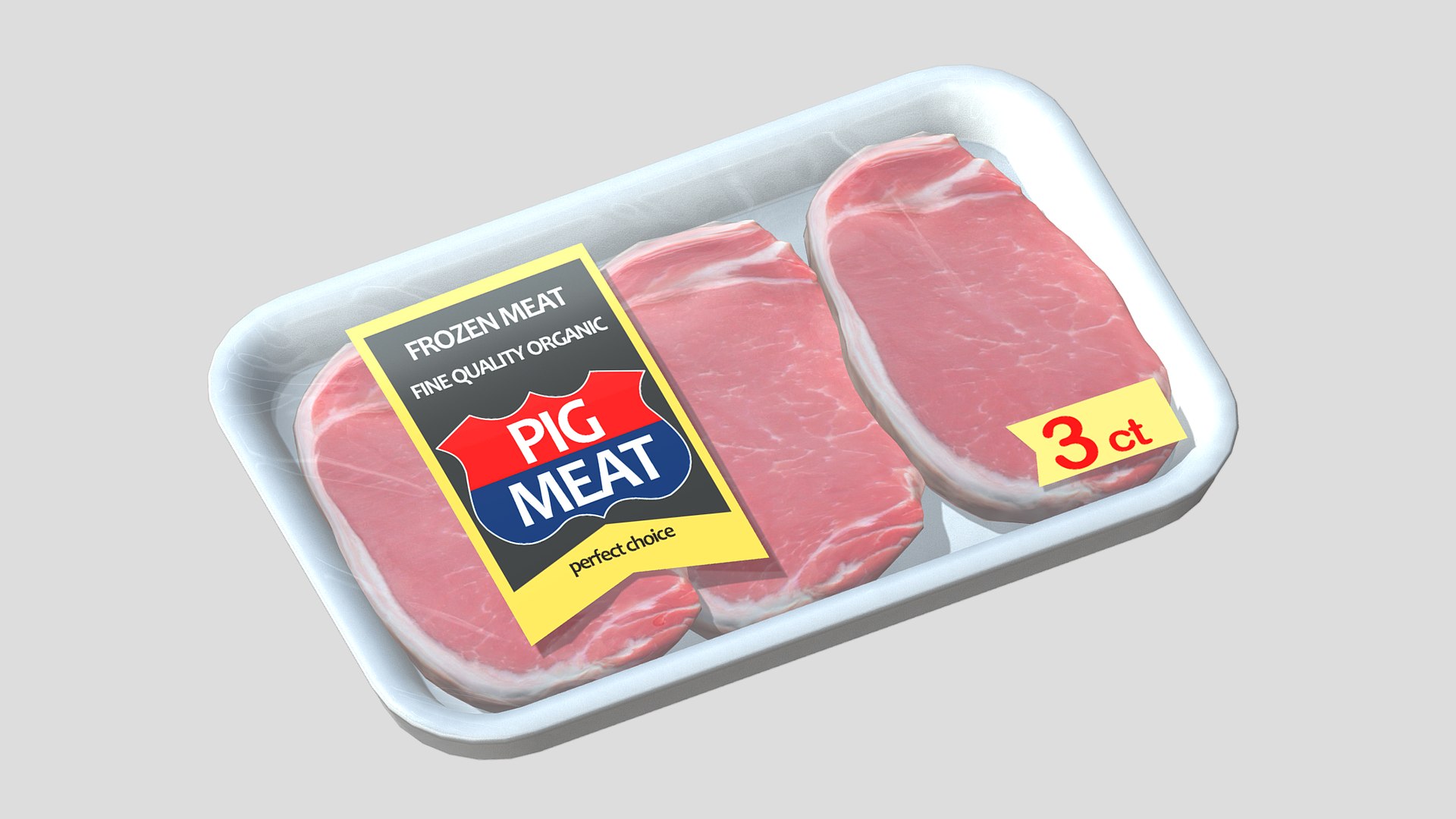 Suppermarket Packaged Meat 2 Low Poly 3D Model - TurboSquid 2279315