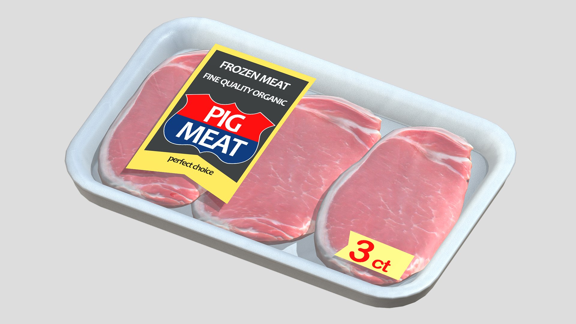Suppermarket Packaged Meat 2 Low Poly 3D Model - TurboSquid 2279315