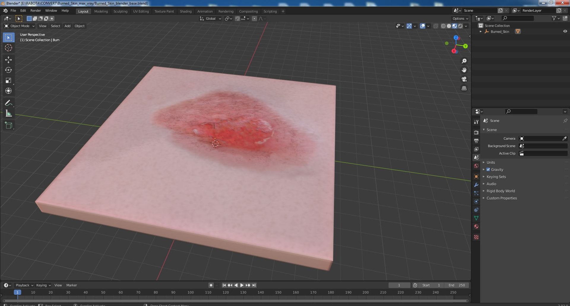 3D Burned Skin Model - TurboSquid 2159253