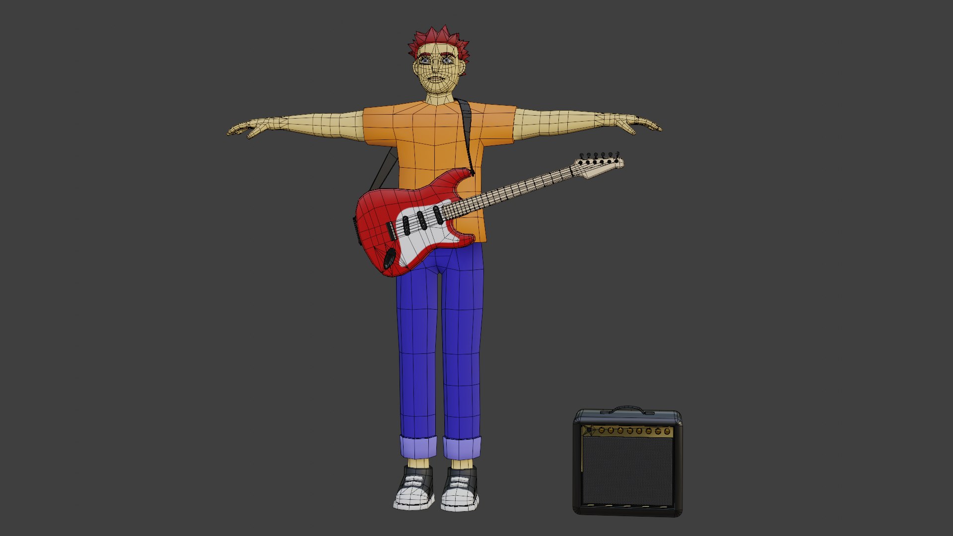 Rocker Man Cartoon 3D - TurboSquid 1681113