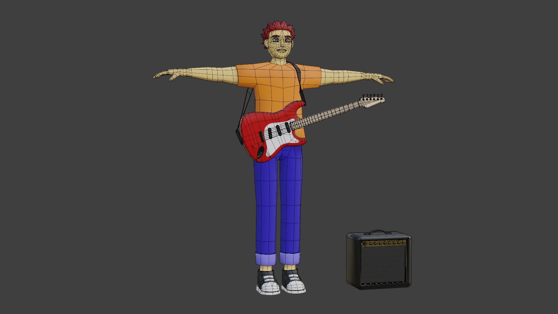 Rocker Man Cartoon 3D - TurboSquid 1681113