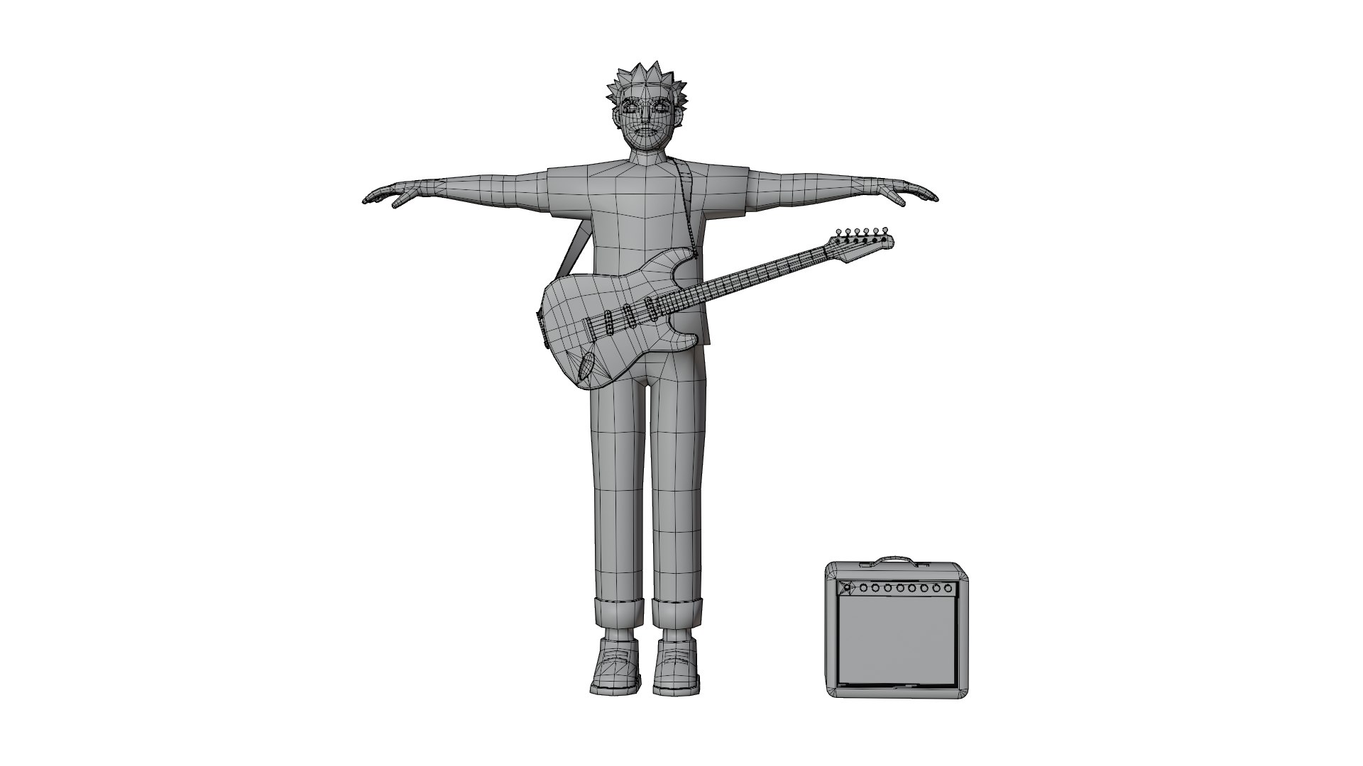 Rocker Man Cartoon 3D - TurboSquid 1681113