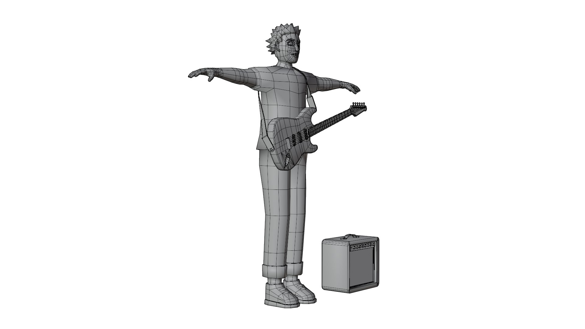 Rocker Man Cartoon 3D - TurboSquid 1681113