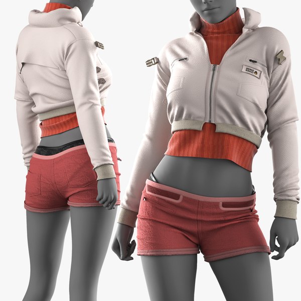 modelo 3d Girls Outfit 29 - Marvelous CLO Project file Video Process ...