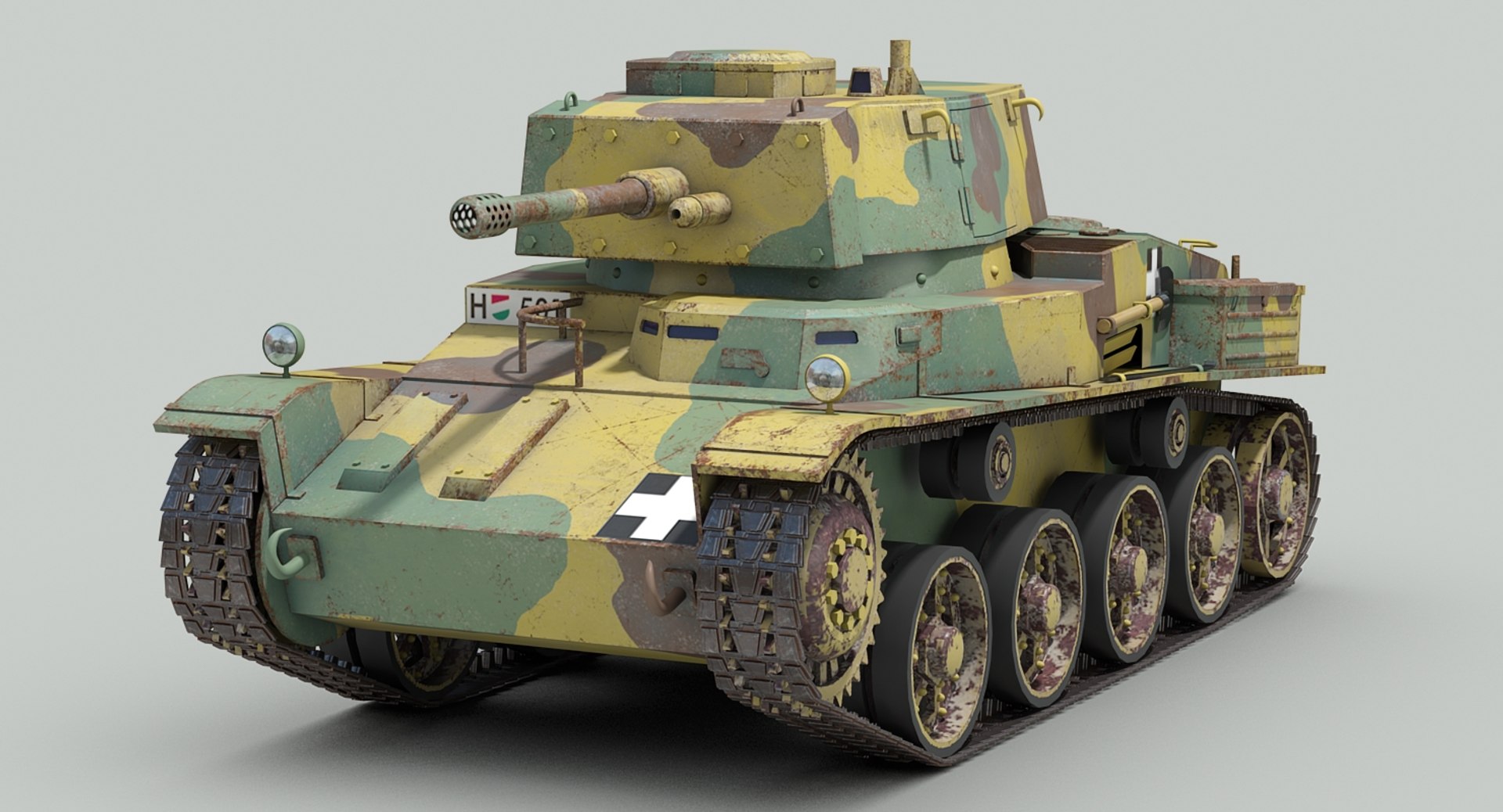 Ww2 Hungarian Toldi Tank 3D Model - TurboSquid 1220250