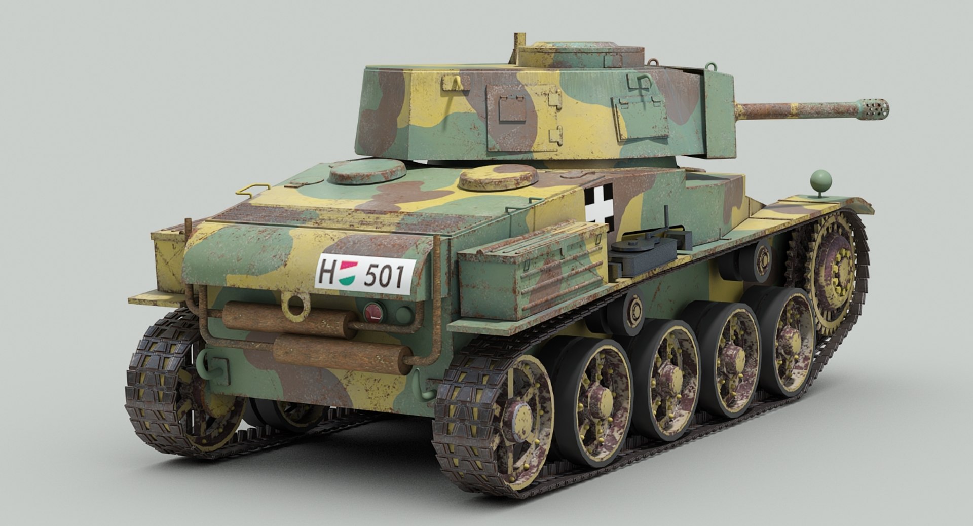 Ww2 Hungarian Toldi Tank 3D Model - TurboSquid 1220250