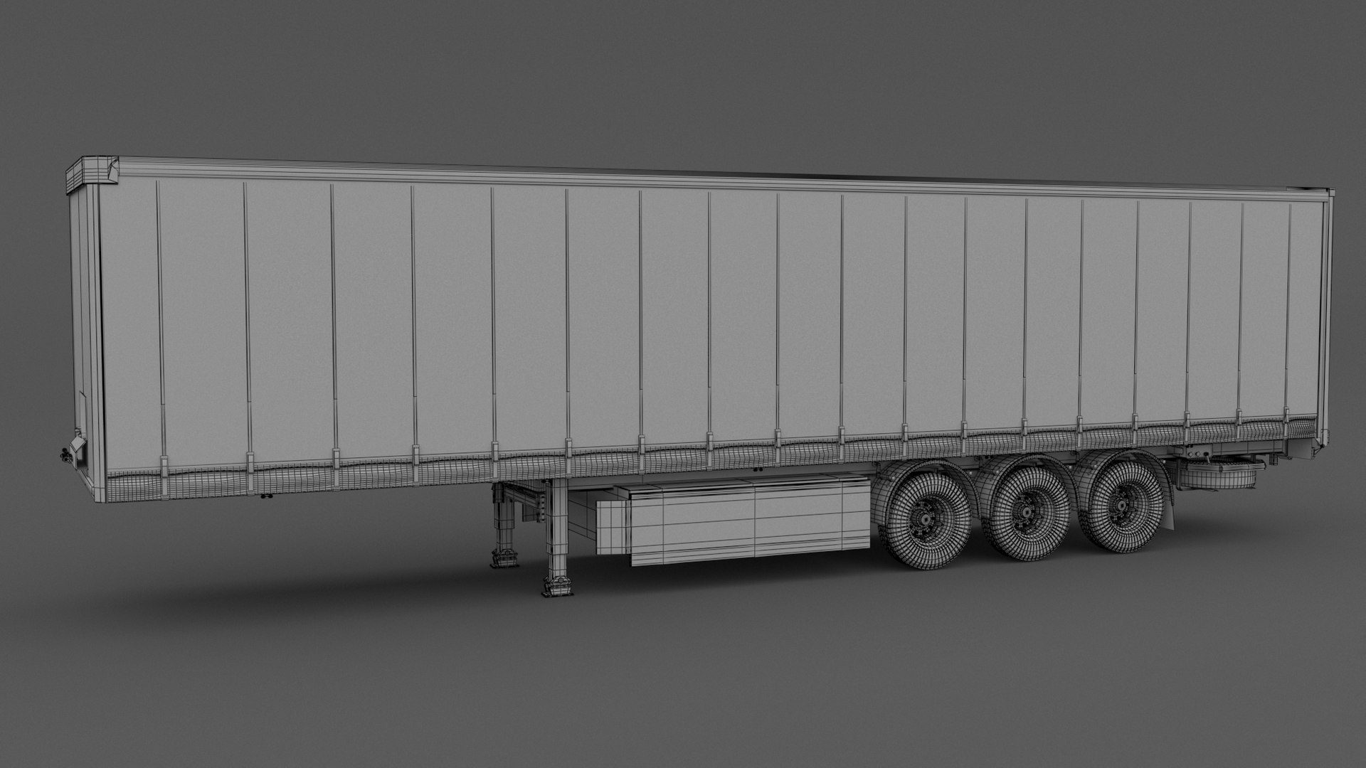 3D Model Semi Trailer Curtainsider 2 - TurboSquid 2026981