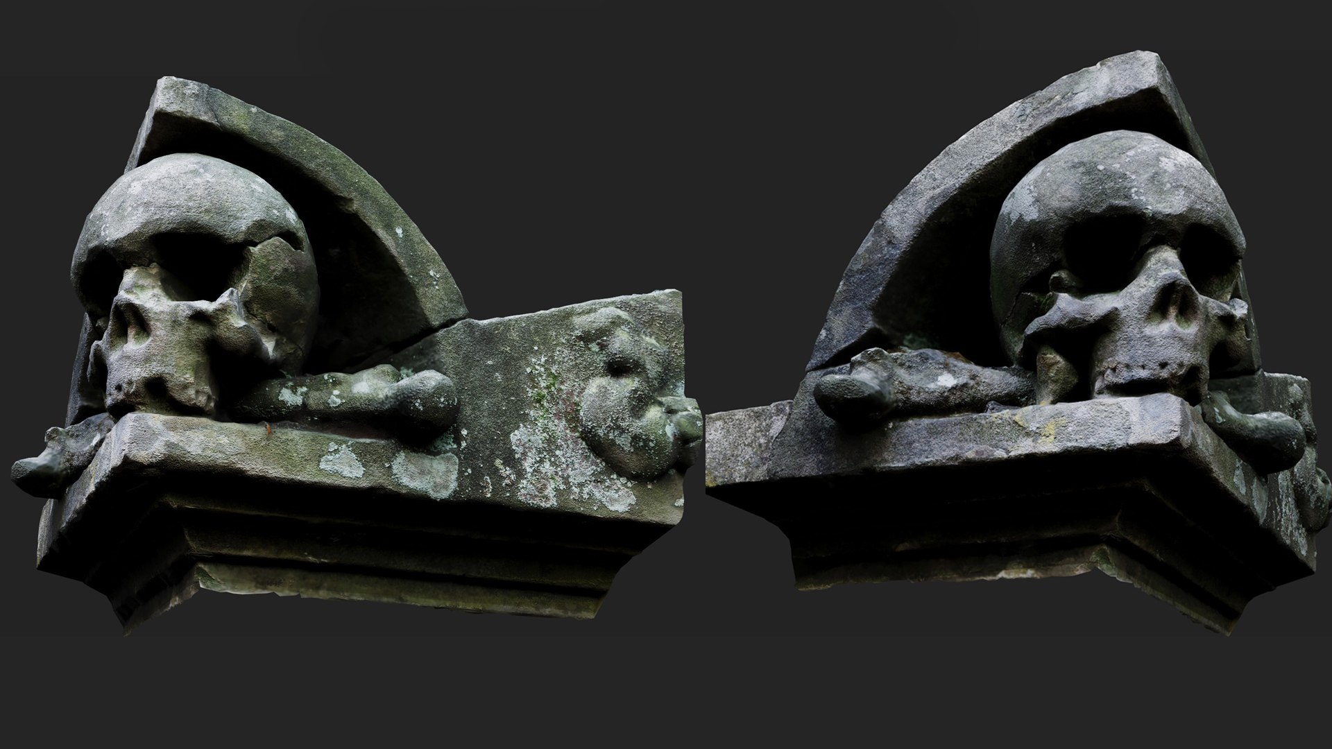 3D Abandoned Graveyard Ruins Tomb Skull Photogrammetry - TurboSquid 2339135