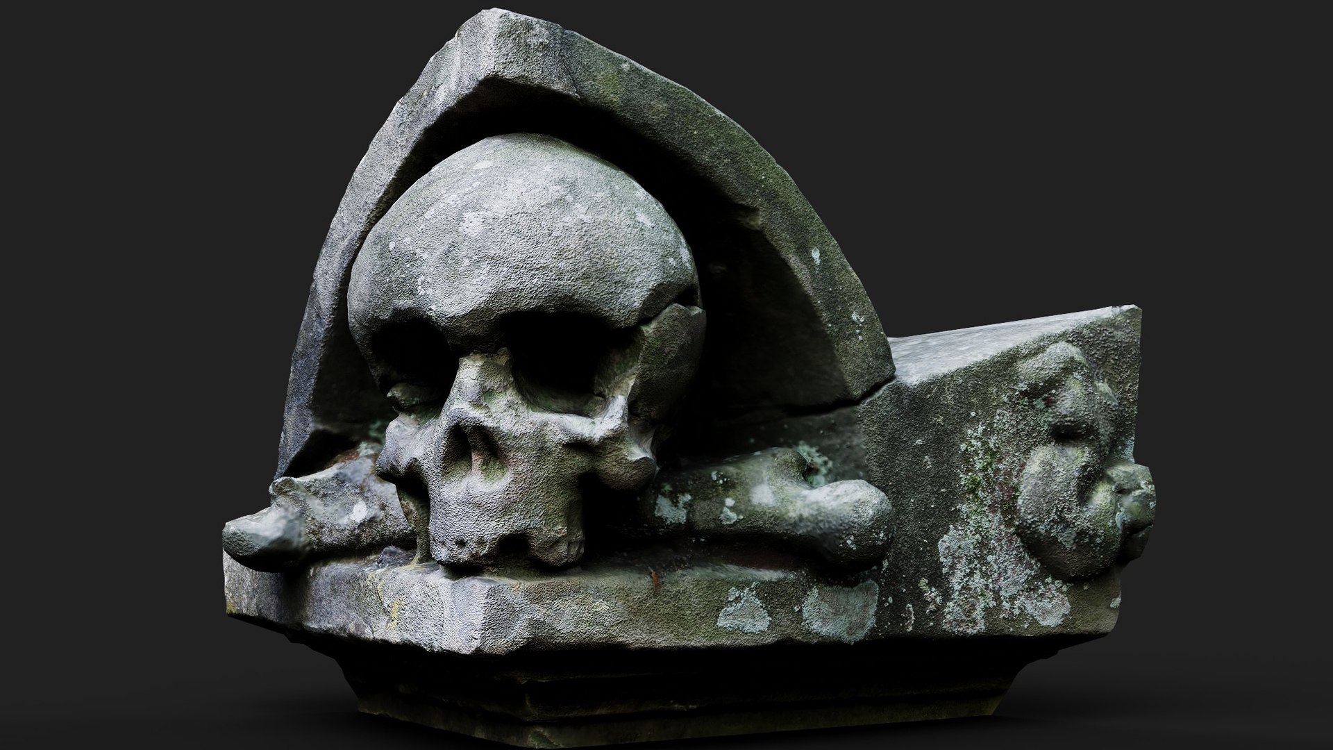 3D Abandoned Graveyard Ruins Tomb Skull Photogrammetry - TurboSquid 2339135