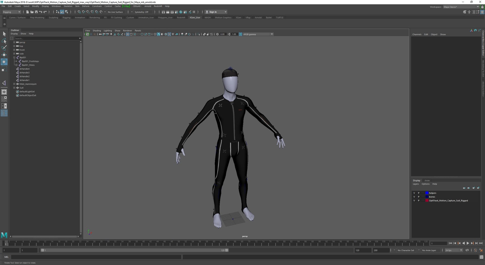 3D OptiTrack Motion Capture Suit Rigged For Maya - TurboSquid 2330098