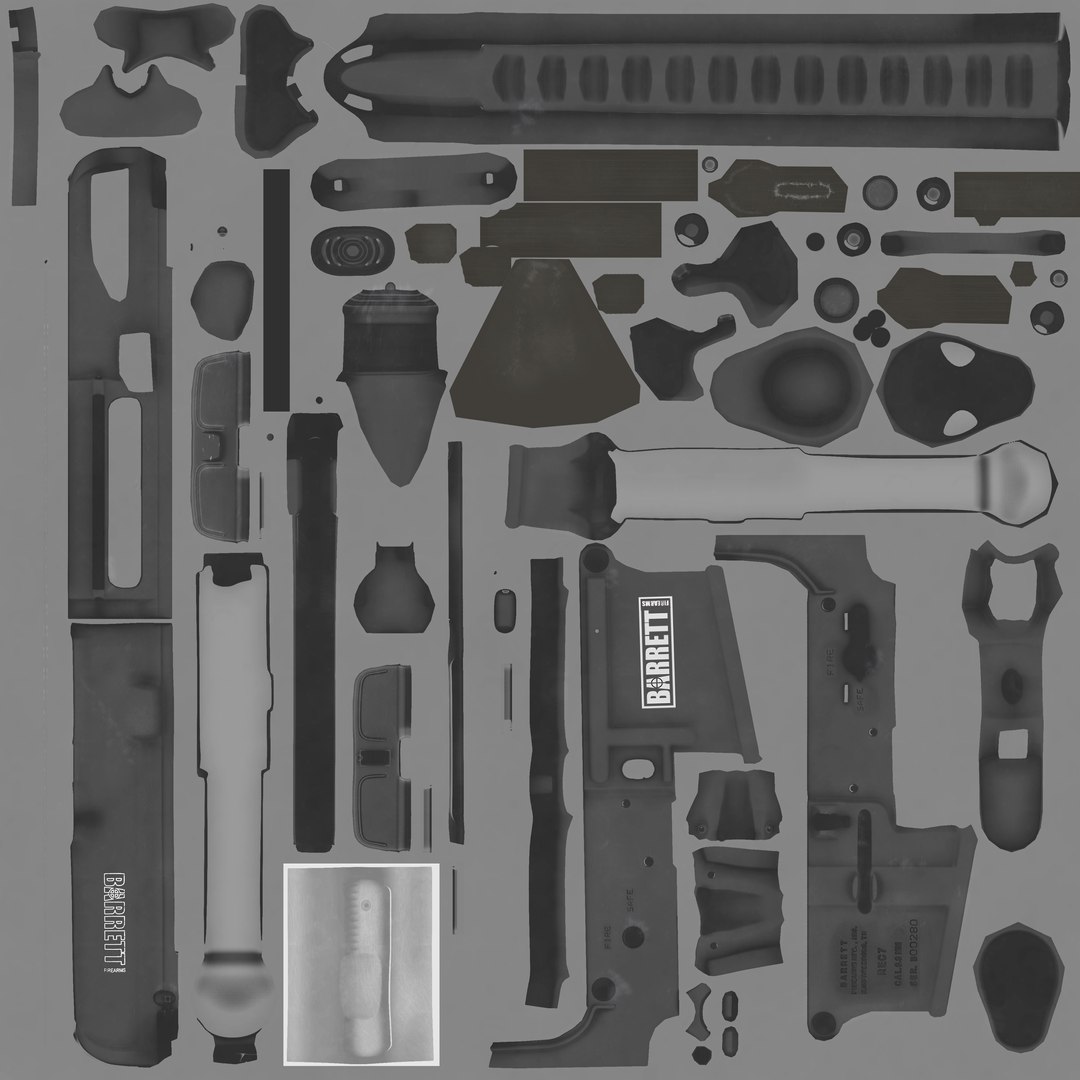 3d Barrett Rec7 Rifle