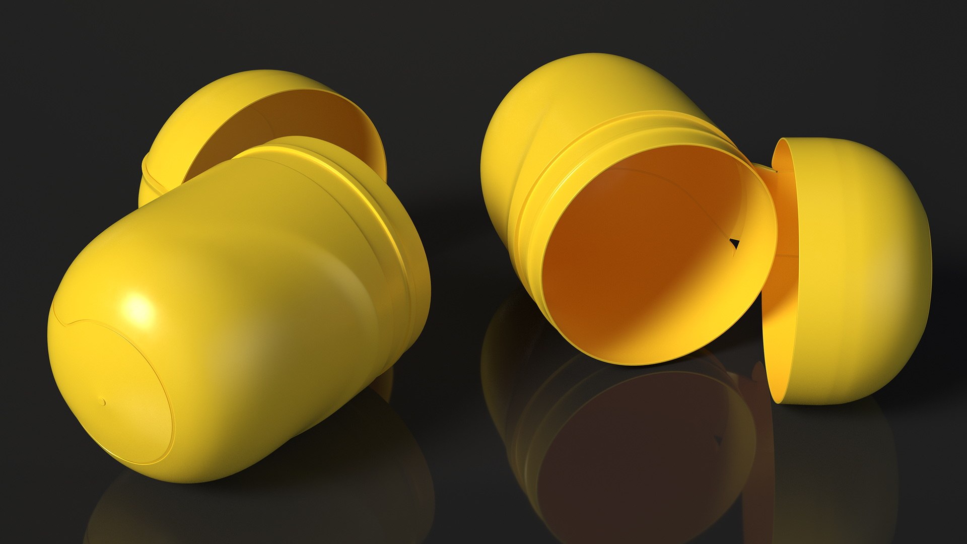 3D Light Open Kinder Egg Plastic Container Model - TurboSquid 2099653