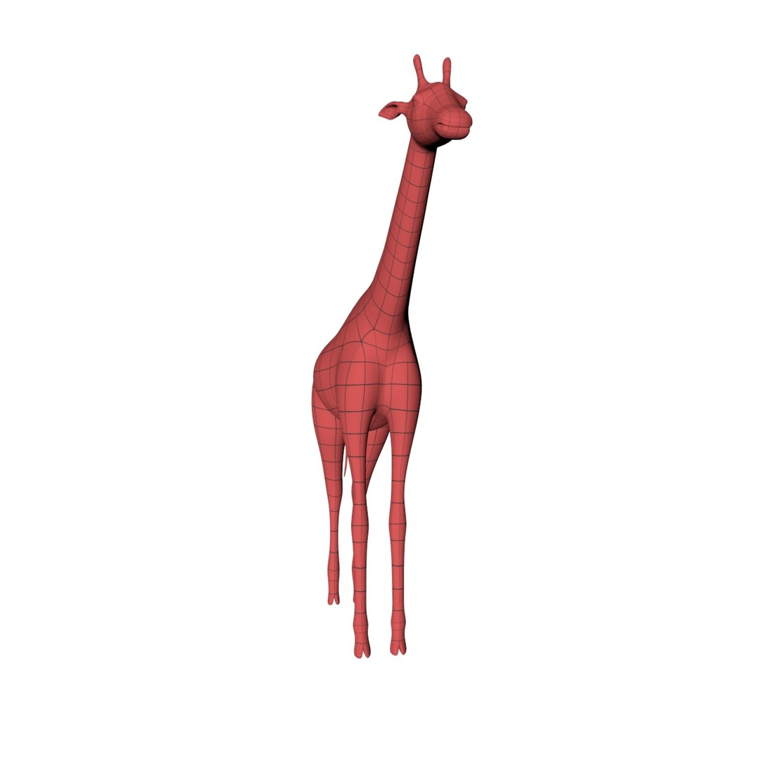 3d Base Mesh Giraffe Model
