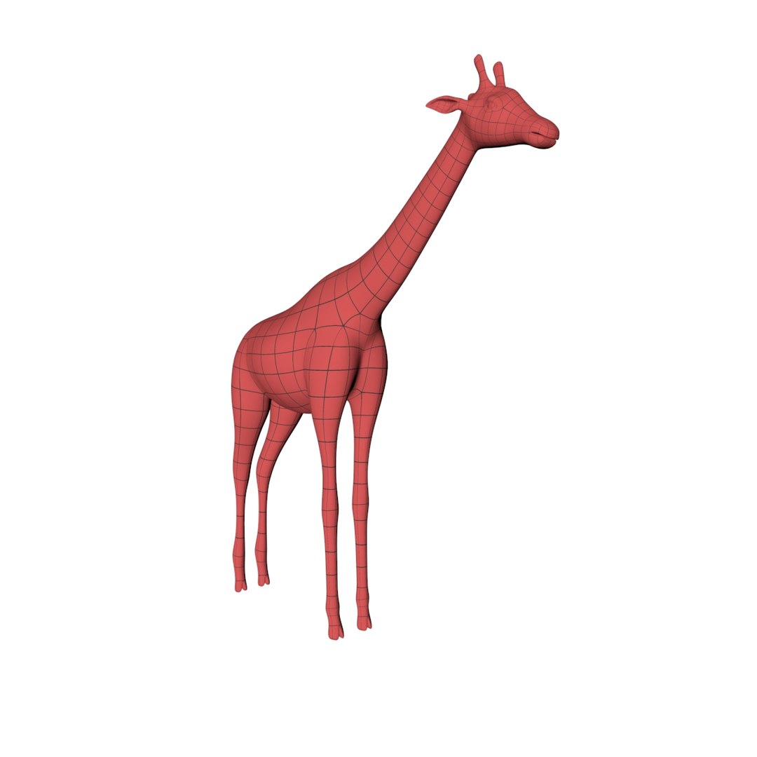 3d Base Mesh Giraffe Model