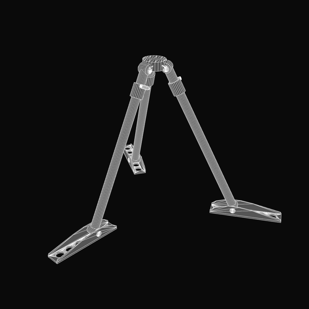 tripod machine gun 3d lwo