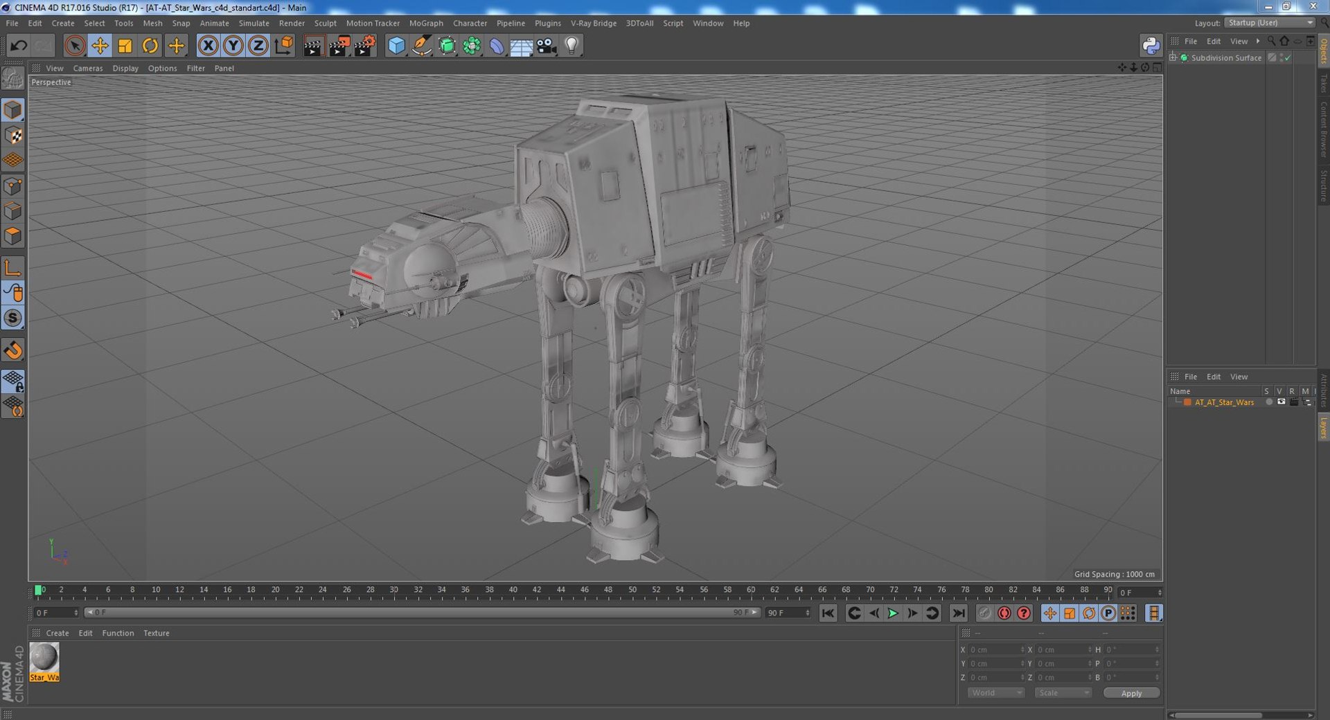 3D AT-AT Star Wars - TurboSquid 2111029