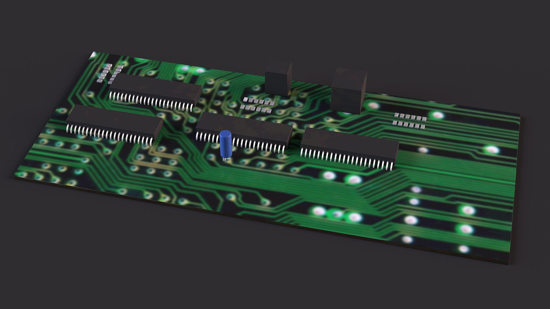 3D Retro Circuit Board Plate - TurboSquid 2065875