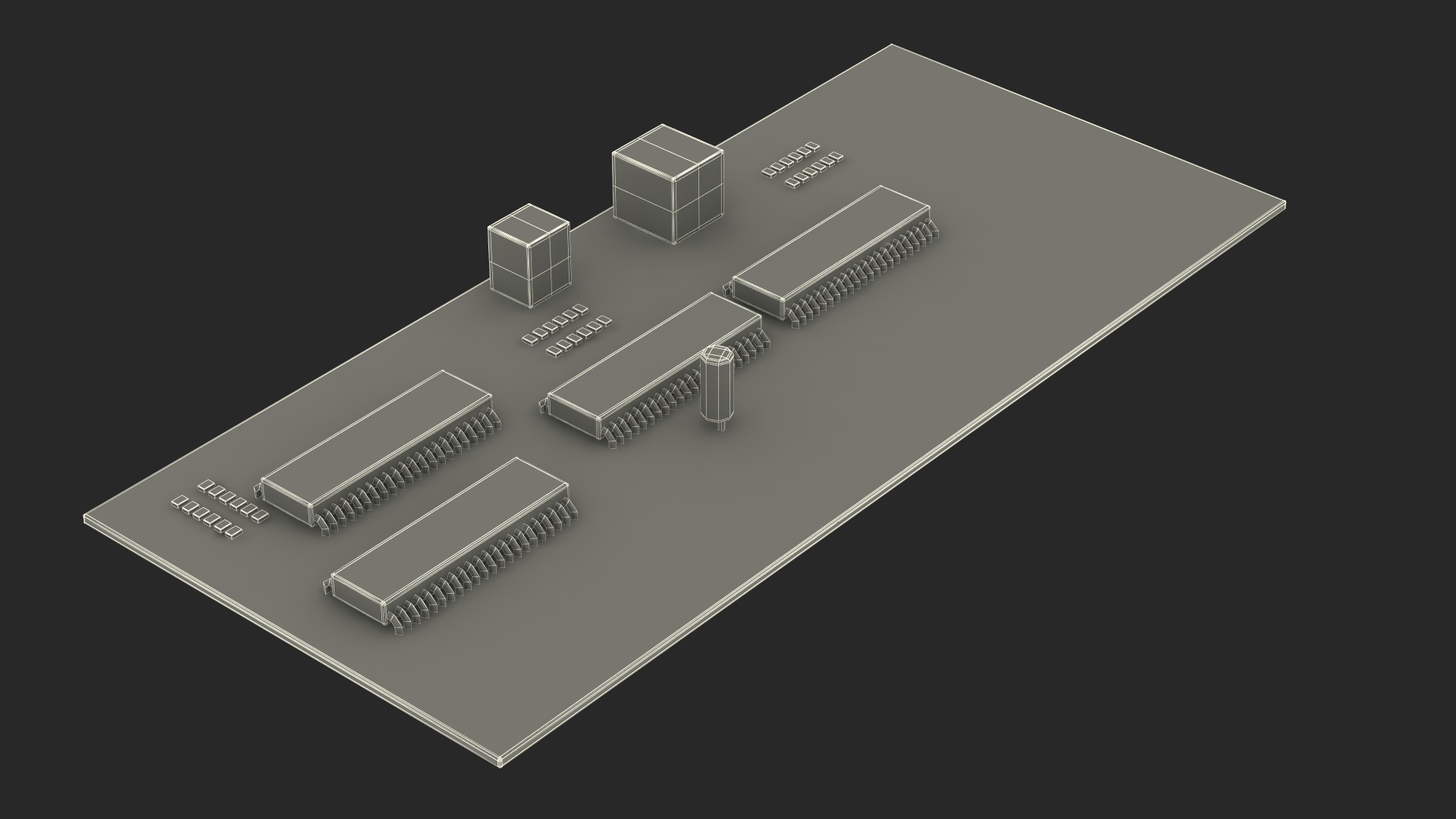 3D Retro Circuit Board Plate - TurboSquid 2065875