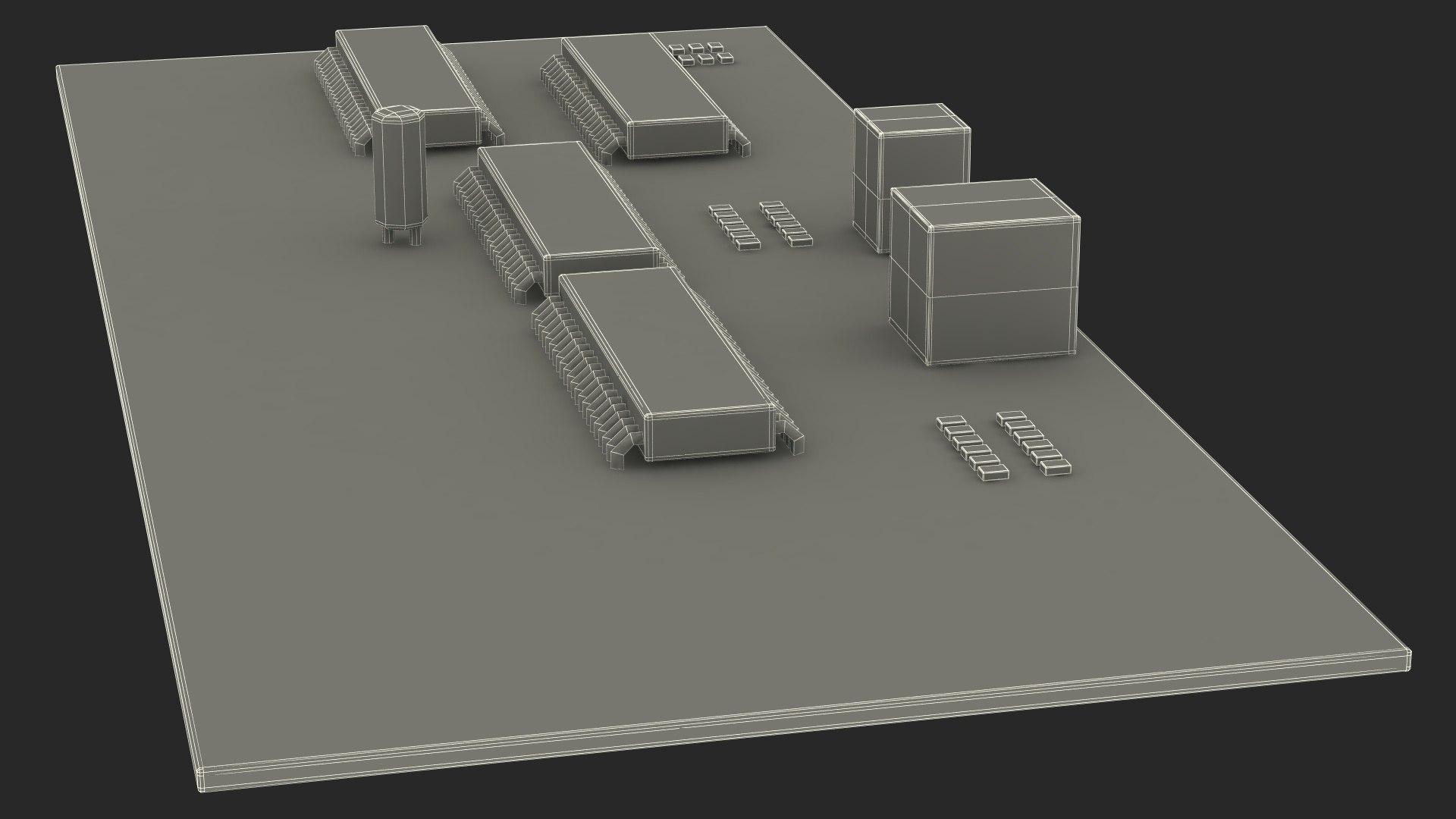 3D Retro Circuit Board Plate - TurboSquid 2065875
