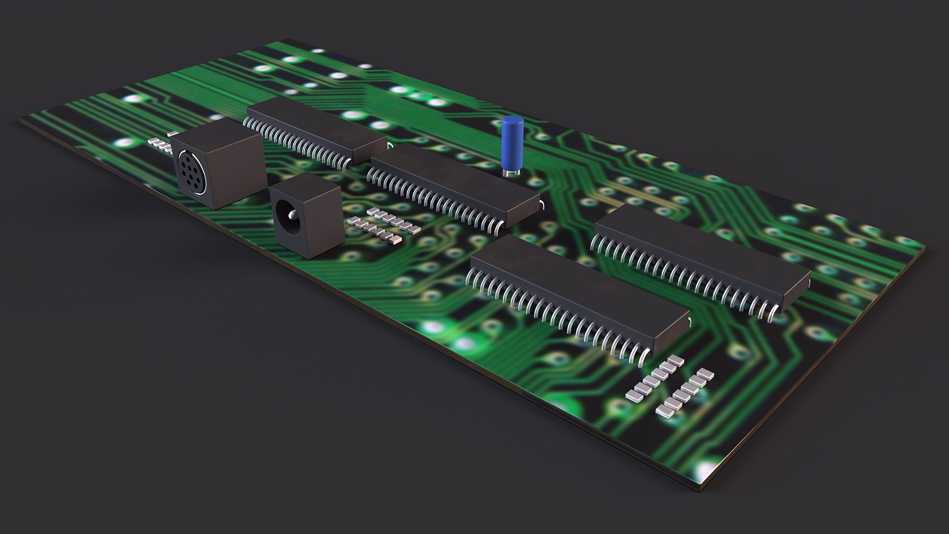 3D Retro Circuit Board Plate - TurboSquid 2065875