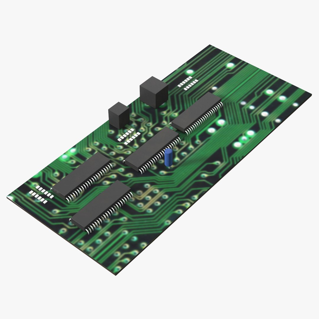 3D Retro Circuit Board Plate - TurboSquid 2065875
