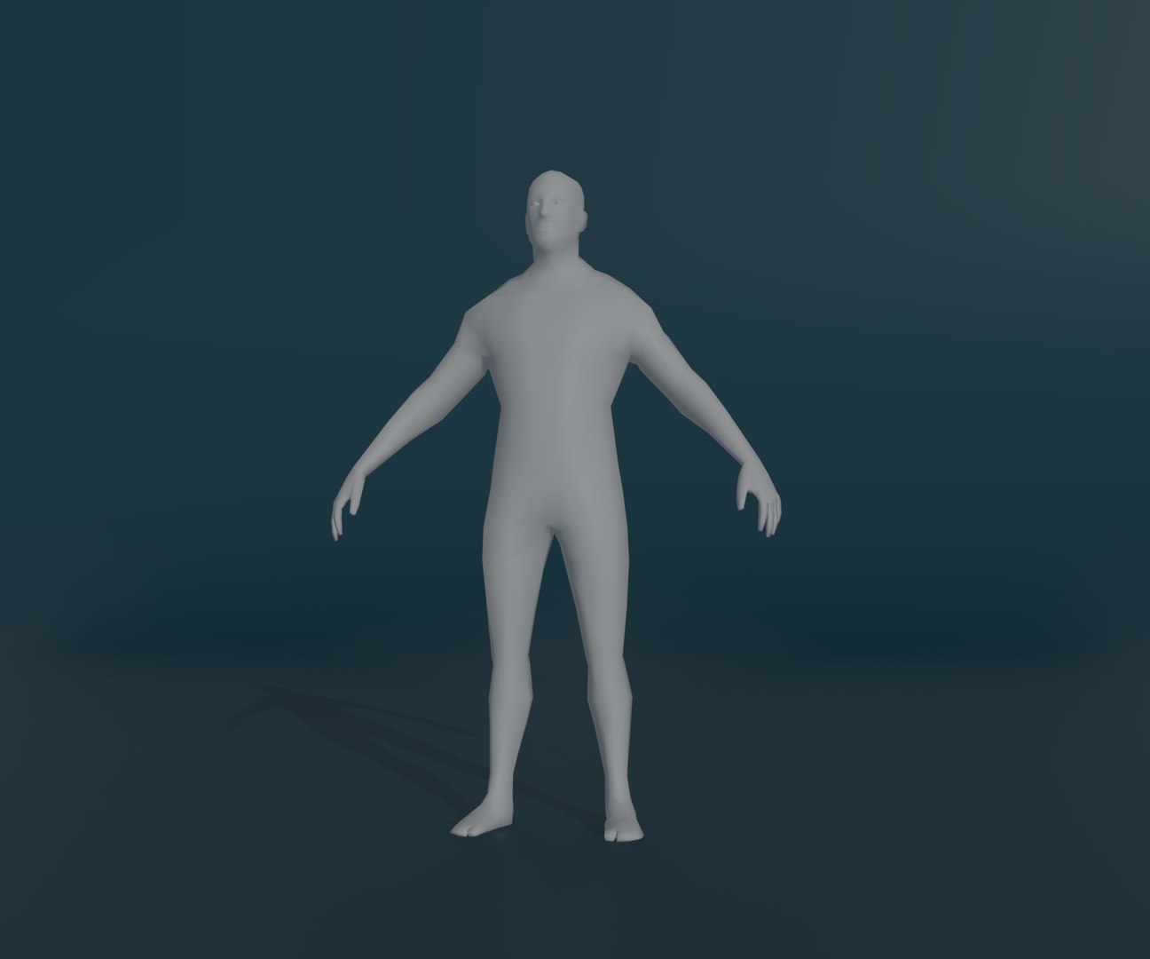 3D Male Body Base Mesh Animated and Rigged 3D Model 1k Polygons ...