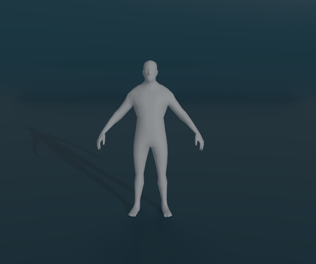 3D Male Body Base Mesh Animated and Rigged 3D Model 1k Polygons ...