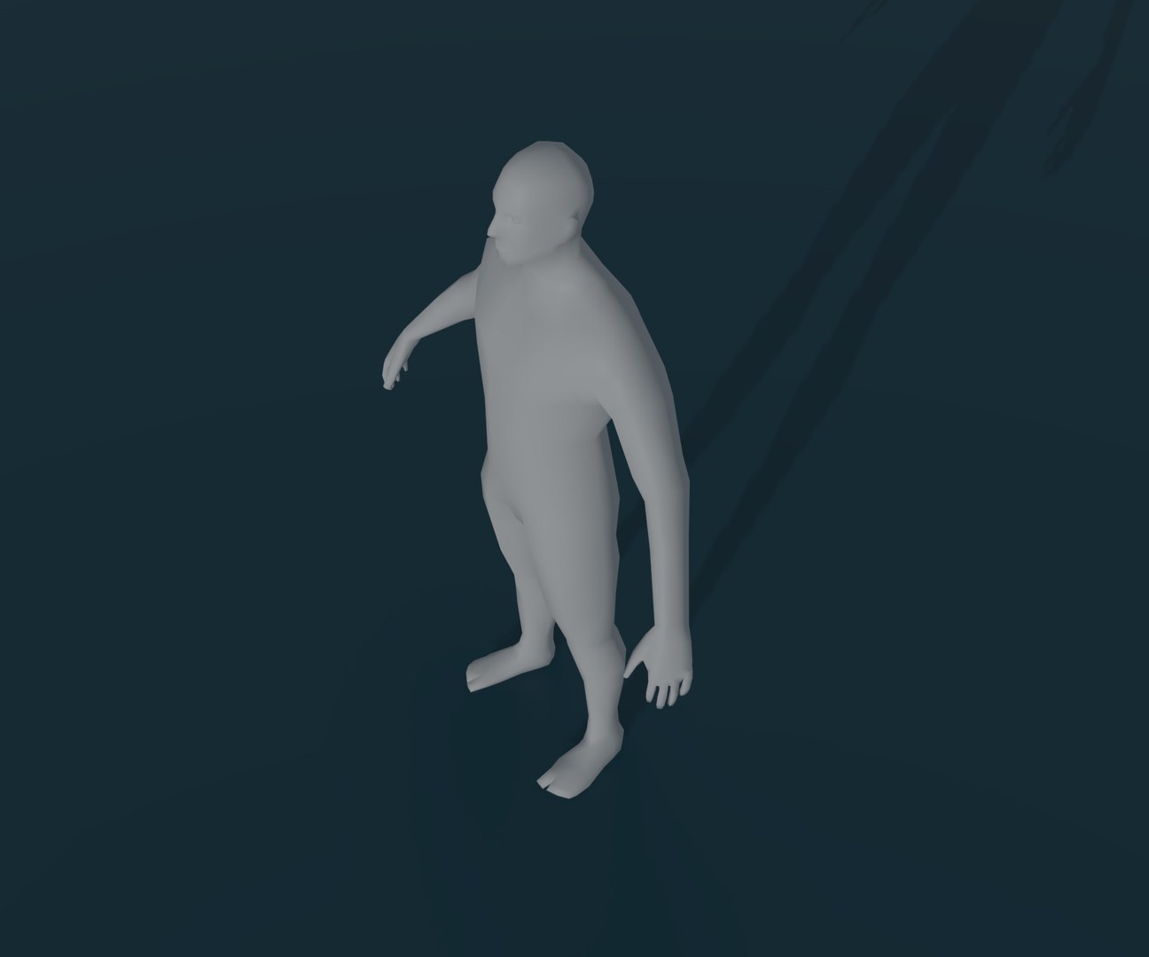 3D Male Body Base Mesh Animated and Rigged 3D Model 1k Polygons ...