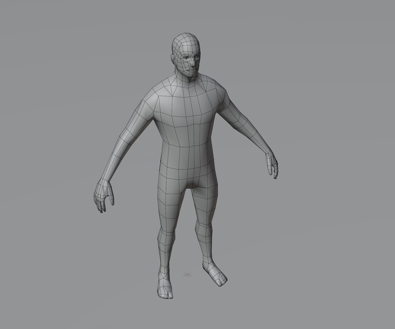 3D Male Body Base Mesh Animated and Rigged 3D Model 1k Polygons ...