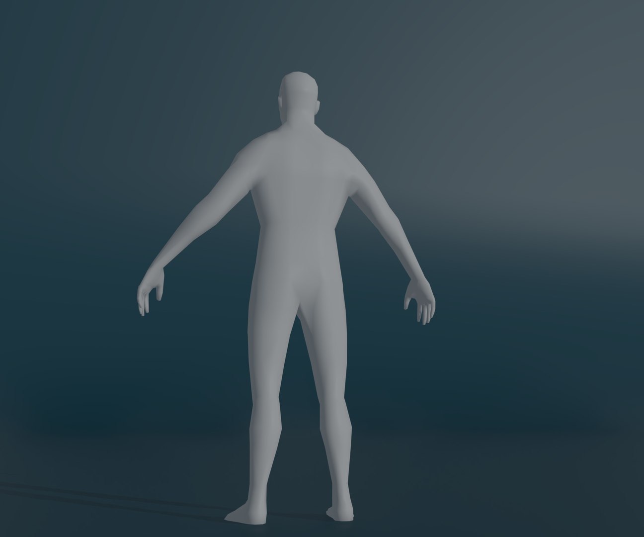 3D Male Body Base Mesh Animated and Rigged 3D Model 1k Polygons ...