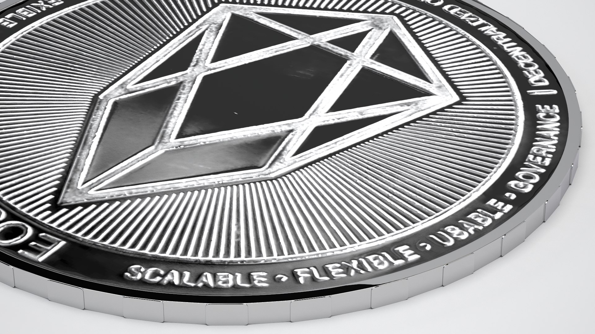 3D Silver EOS Coin Model - TurboSquid 2399098