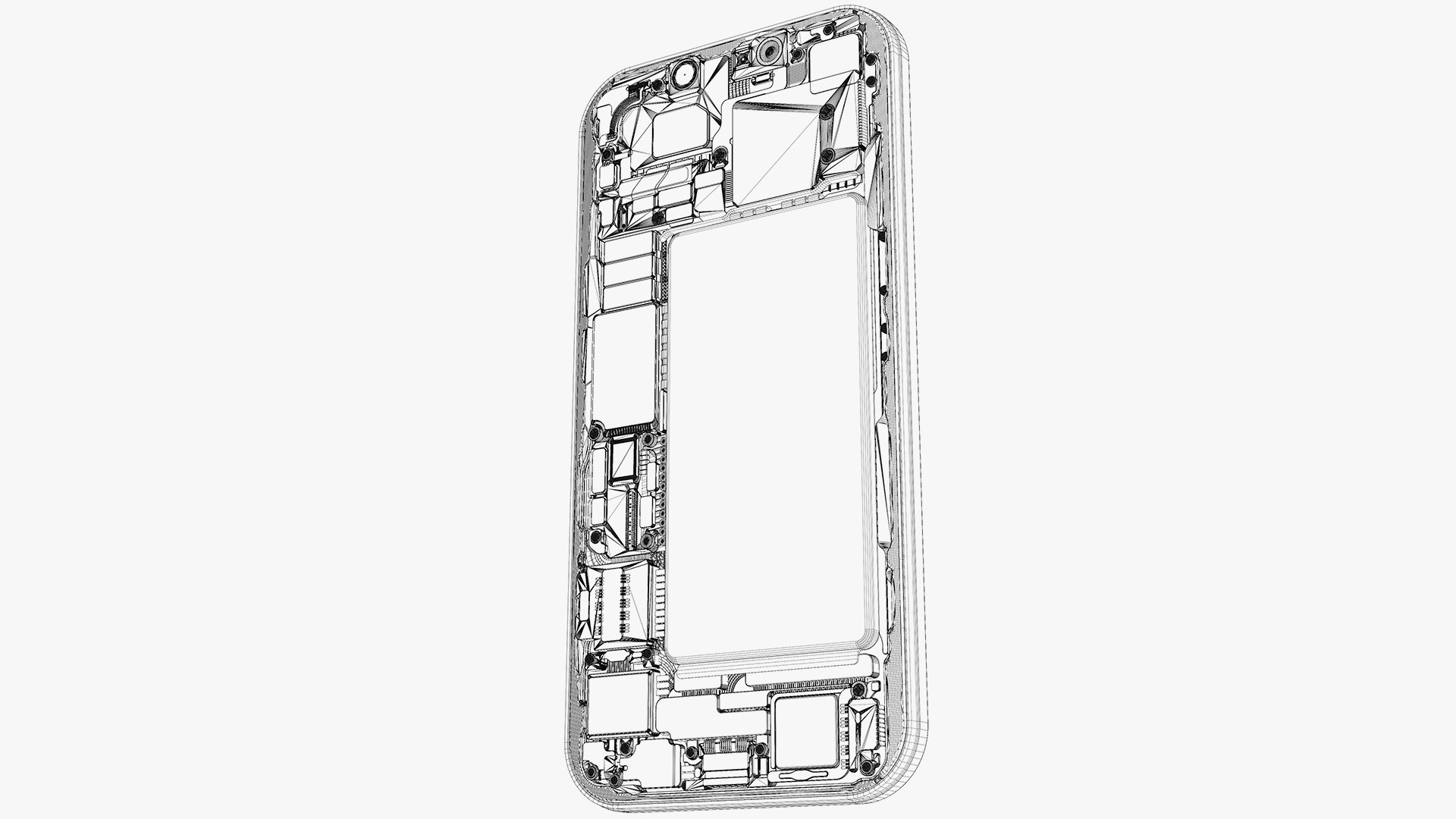 3D Model Internal Chip Structure Model Of Mobile Phone - TurboSquid 2244793