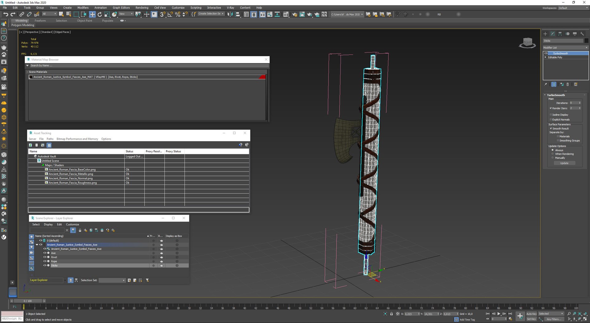 3D Ancient Roman Justice Symbol Fasces Axe - TurboSquid 2422346