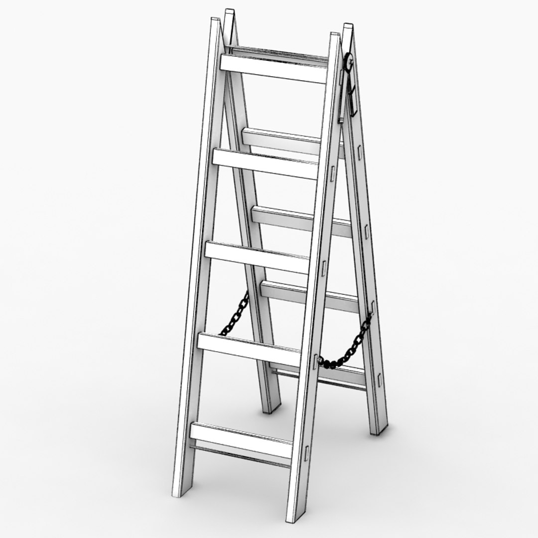 3d Model Stairs Folding Wood