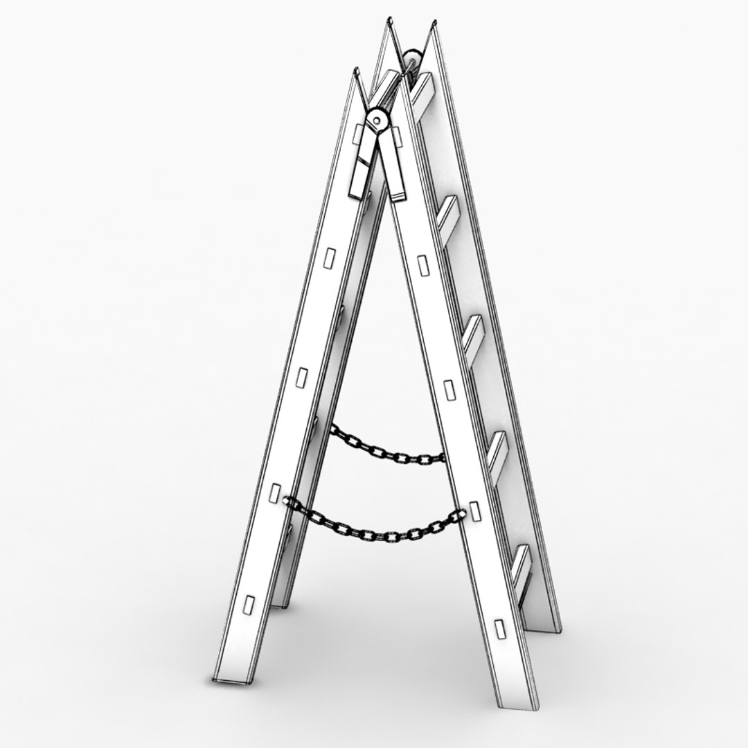 3d Model Stairs Folding Wood