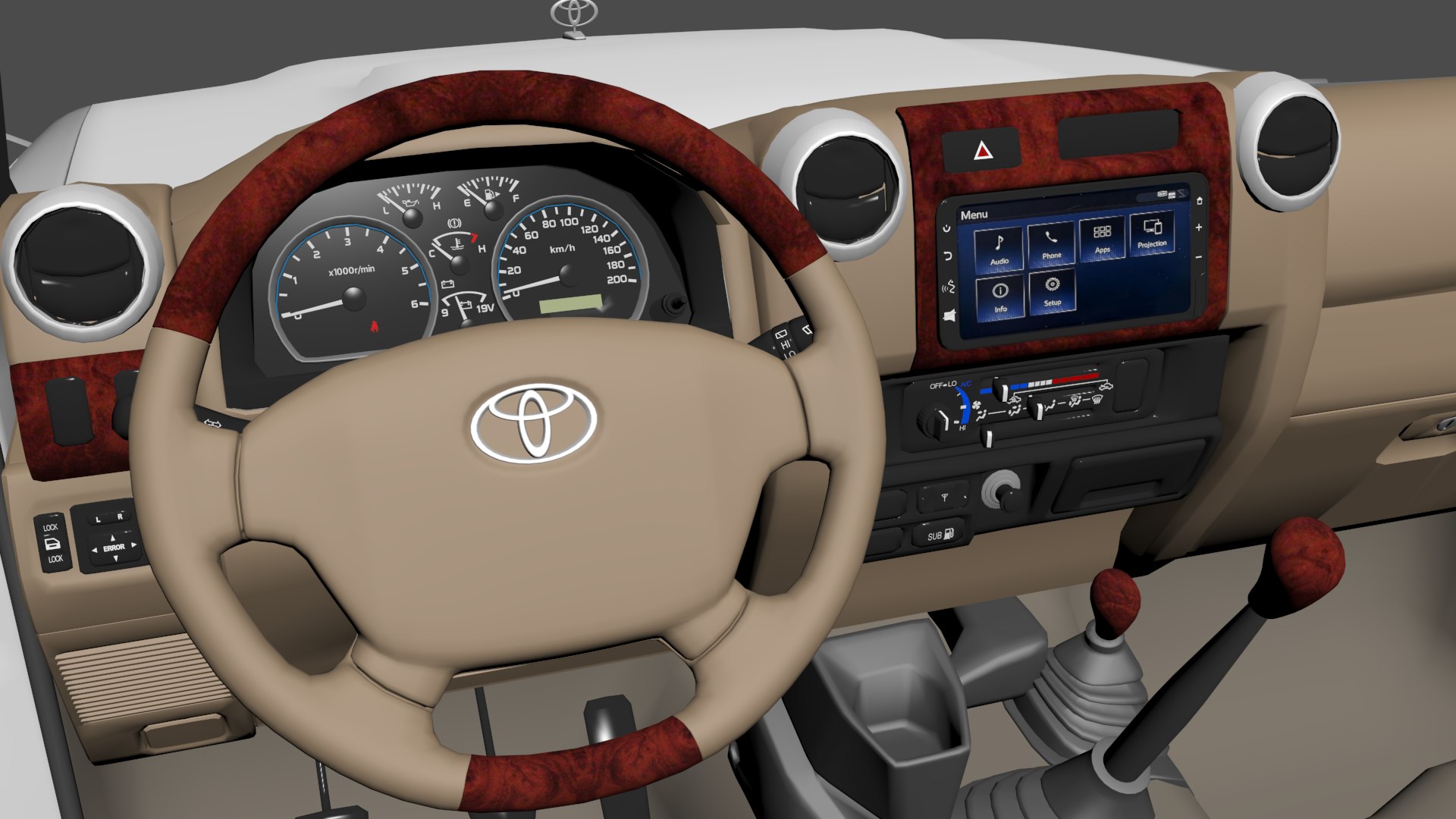 3D Toyota Land Cruiser Pickup J79 Shas 2010 To 2023 With V6 Engine ...