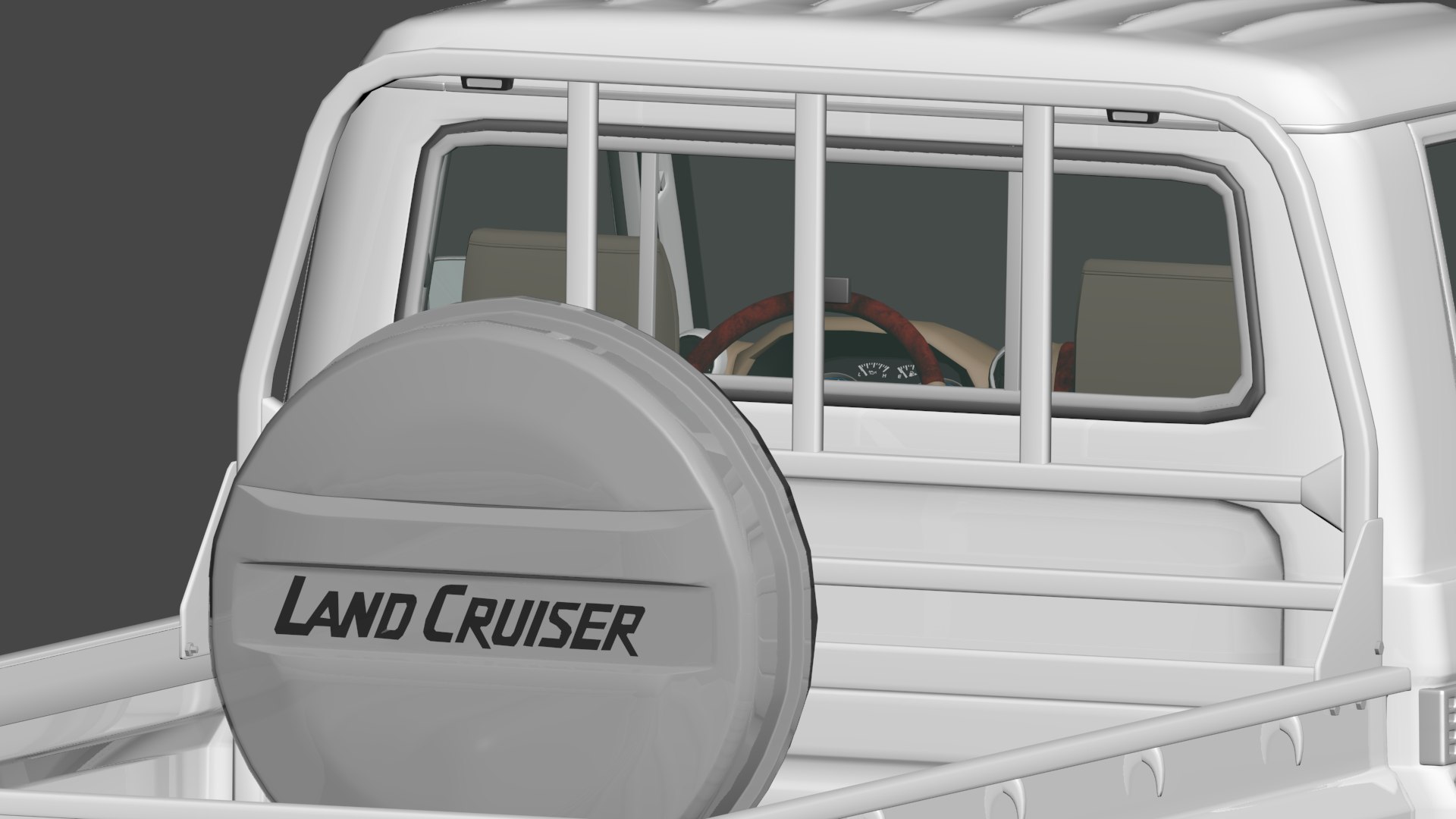 3D Toyota Land Cruiser Pickup J79 Shas 2010 To 2023 With V6 Engine ...