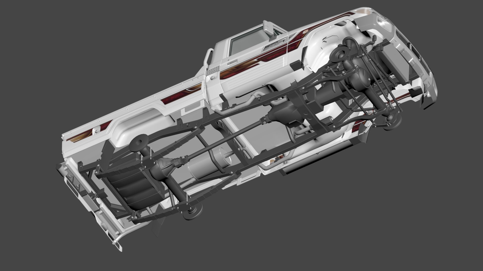 3D Toyota Land Cruiser Pickup J79 Shas 2010 To 2023 With V6 Engine ...