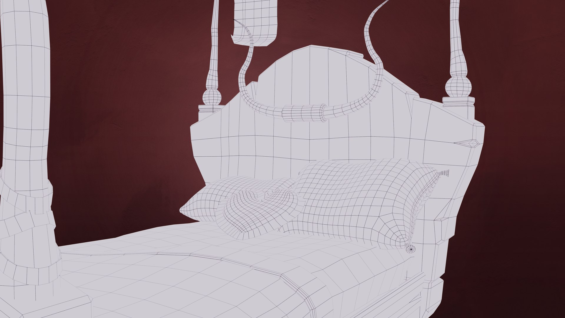 Stylized Bed Model - TurboSquid 2166339