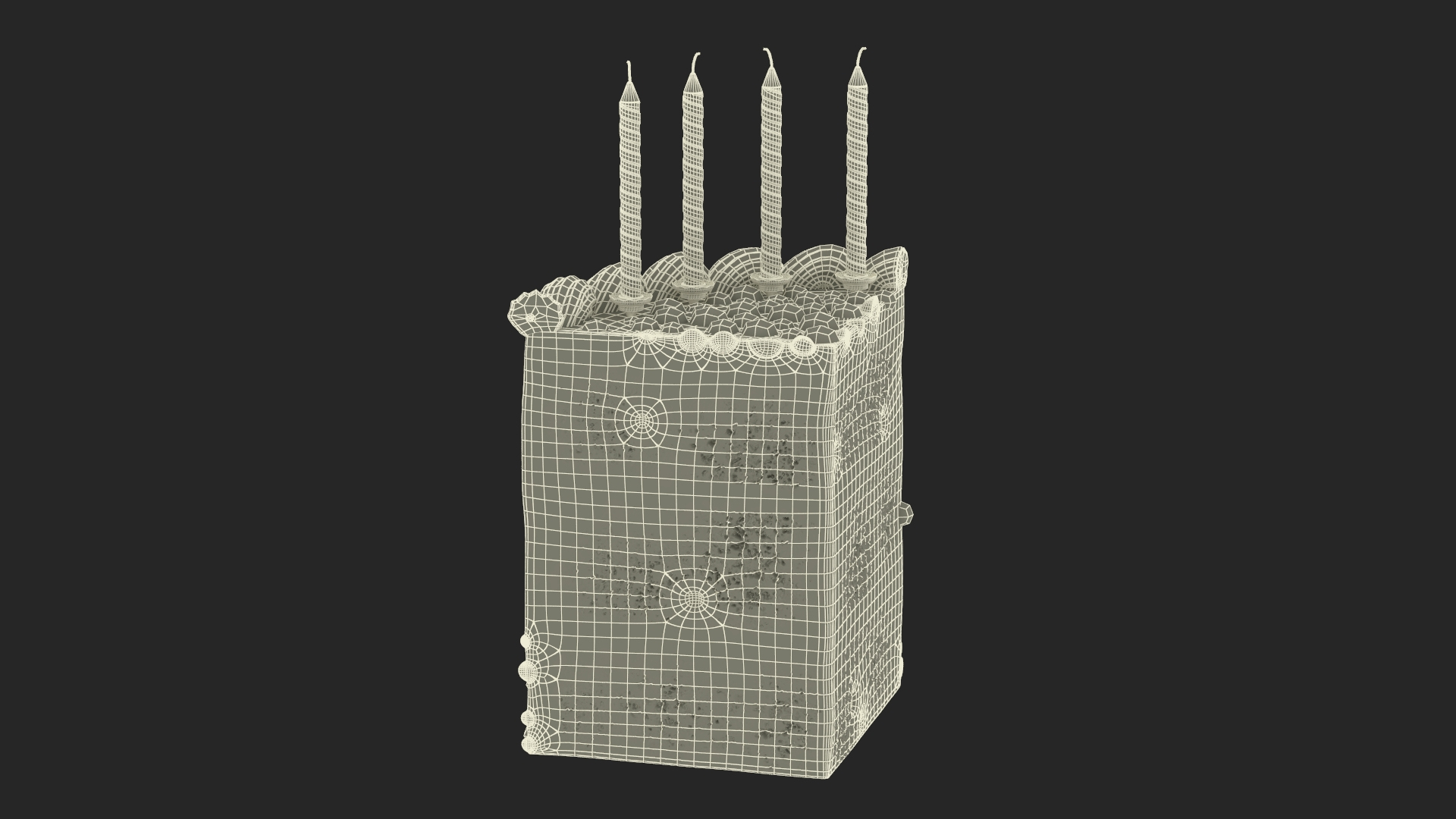 3D Birthday Cake Slice With Candles - TurboSquid 2193381