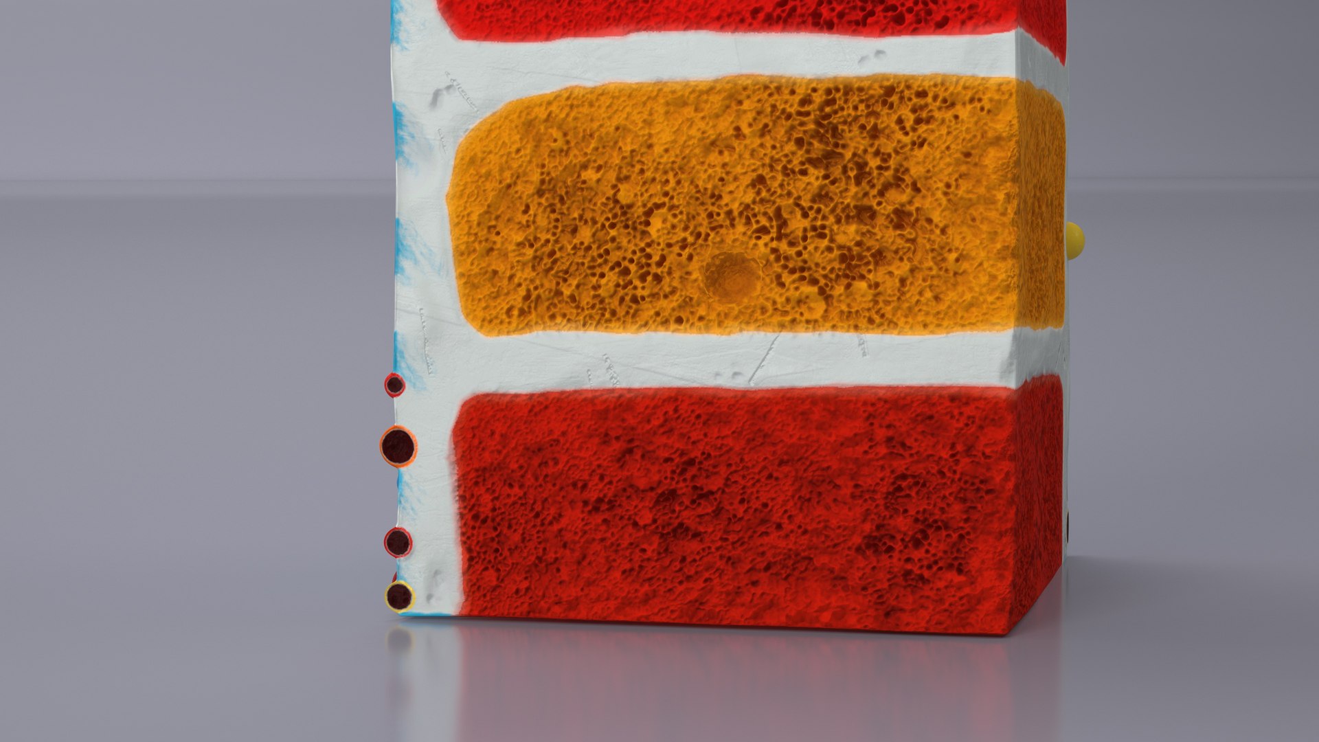 3D Birthday Cake Slice With Candles - TurboSquid 2193381