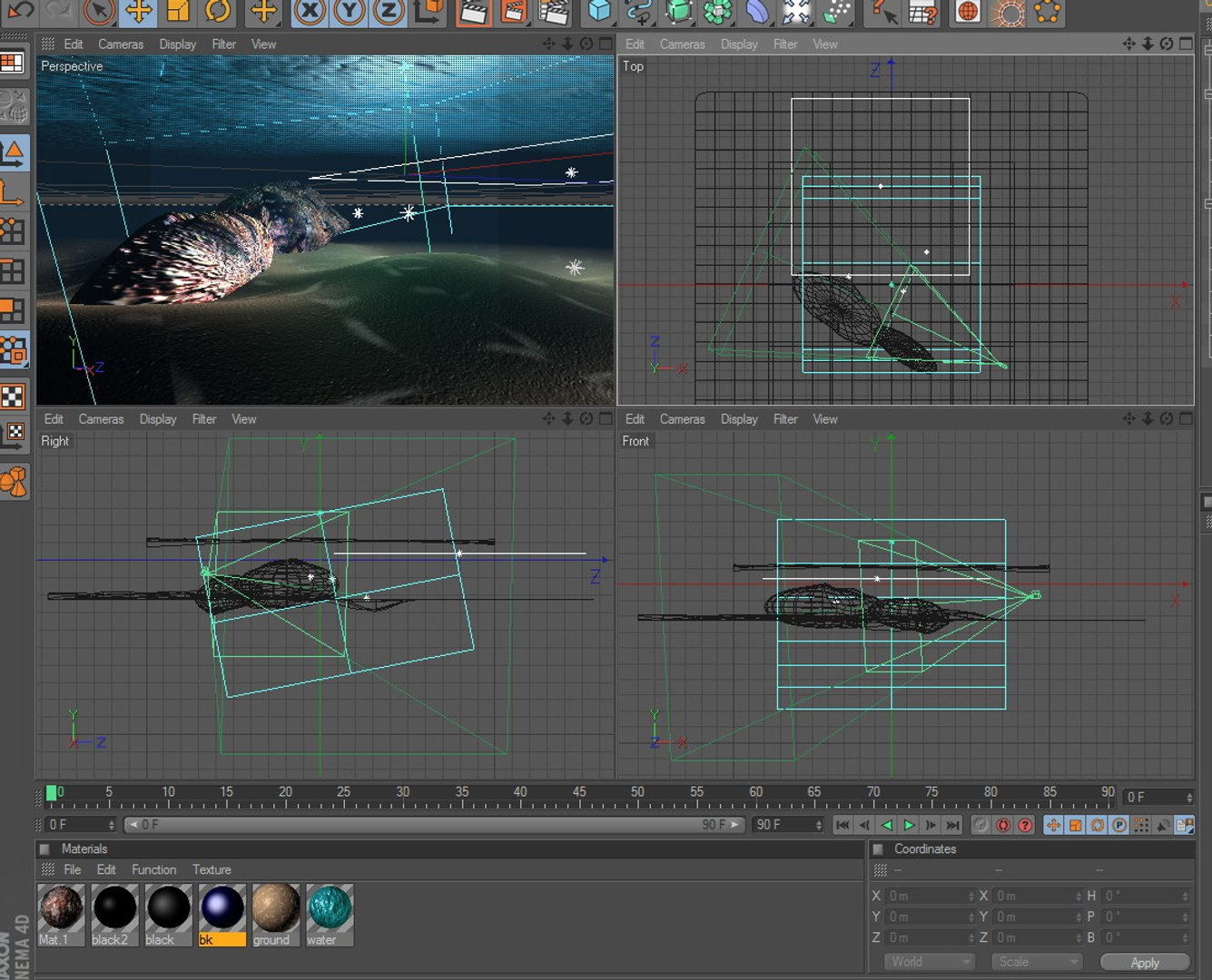 C4d Underwater Scene Caustic