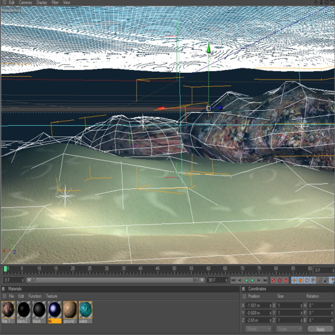 C4d Underwater Scene Caustic