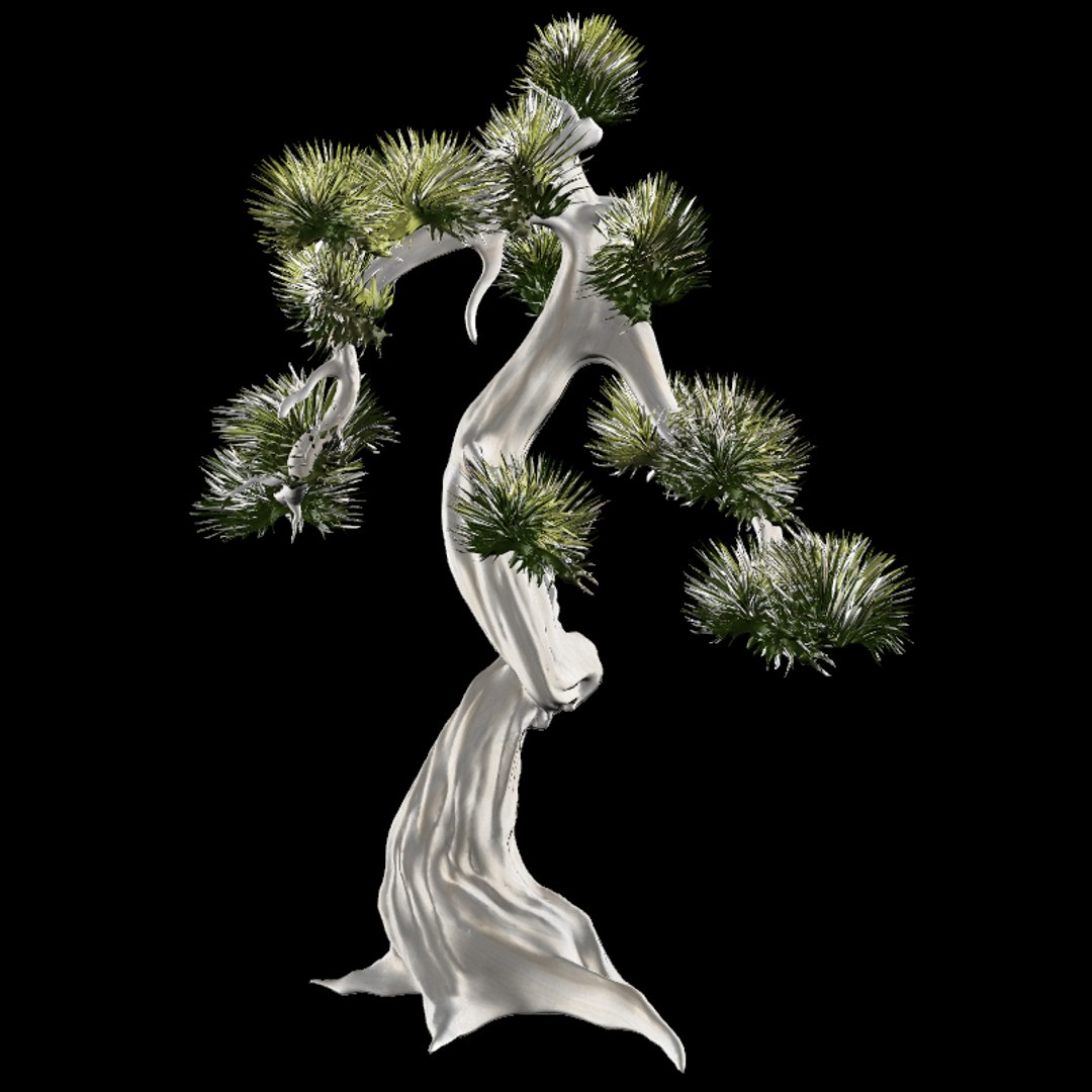 white tree 3d obj