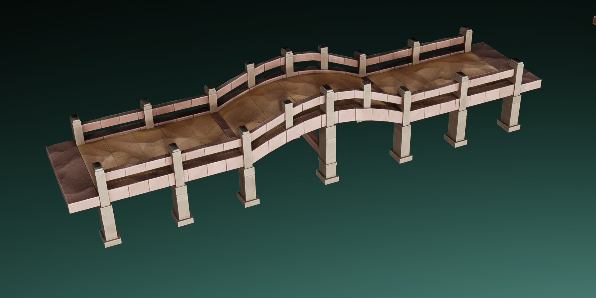 3D Rock And Wood Bridges Model - TurboSquid 2275551