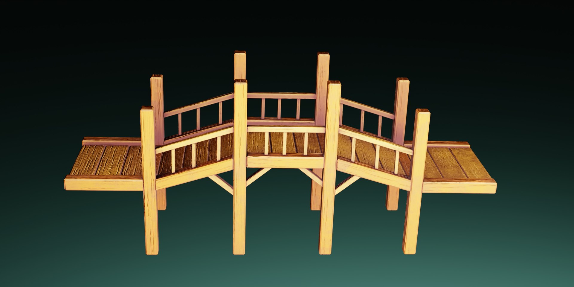 3D Rock And Wood Bridges Model - TurboSquid 2275551